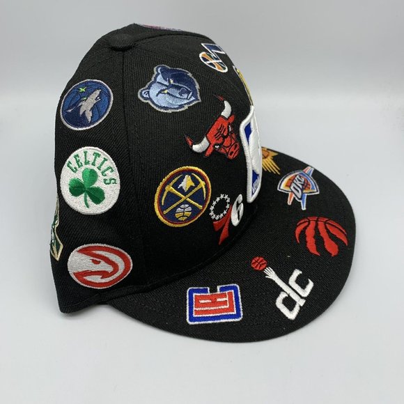 New Era | Accessories | Nba All Over Logo Patch 9fifty New Era Hat ...